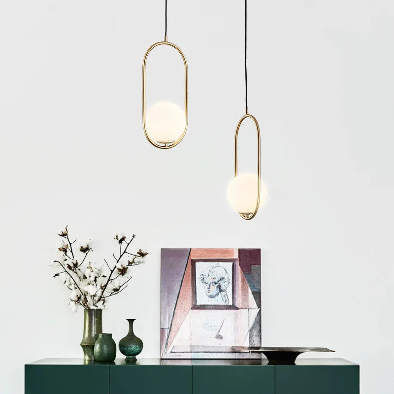 Klay - E14 LED bulb contemporary round glass suspended light – CASAVITA