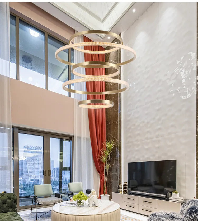 Allison - Built in LED luxury round suspended light – CASAVITA
